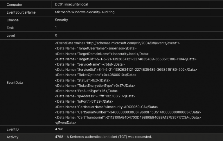 Detecting AD CS subjectAltName (SAN) Abuse Using KQL - In.security